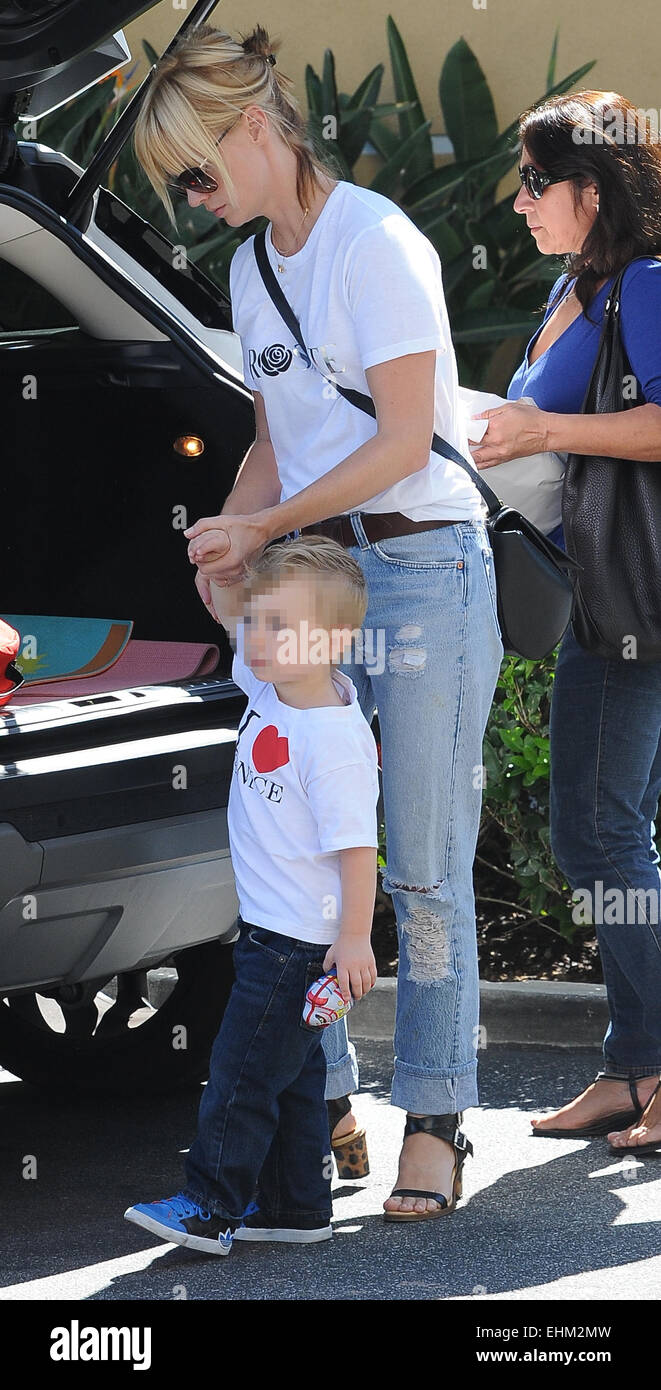 January Jones and son Xander out and about in Los Angeles Featuring ...