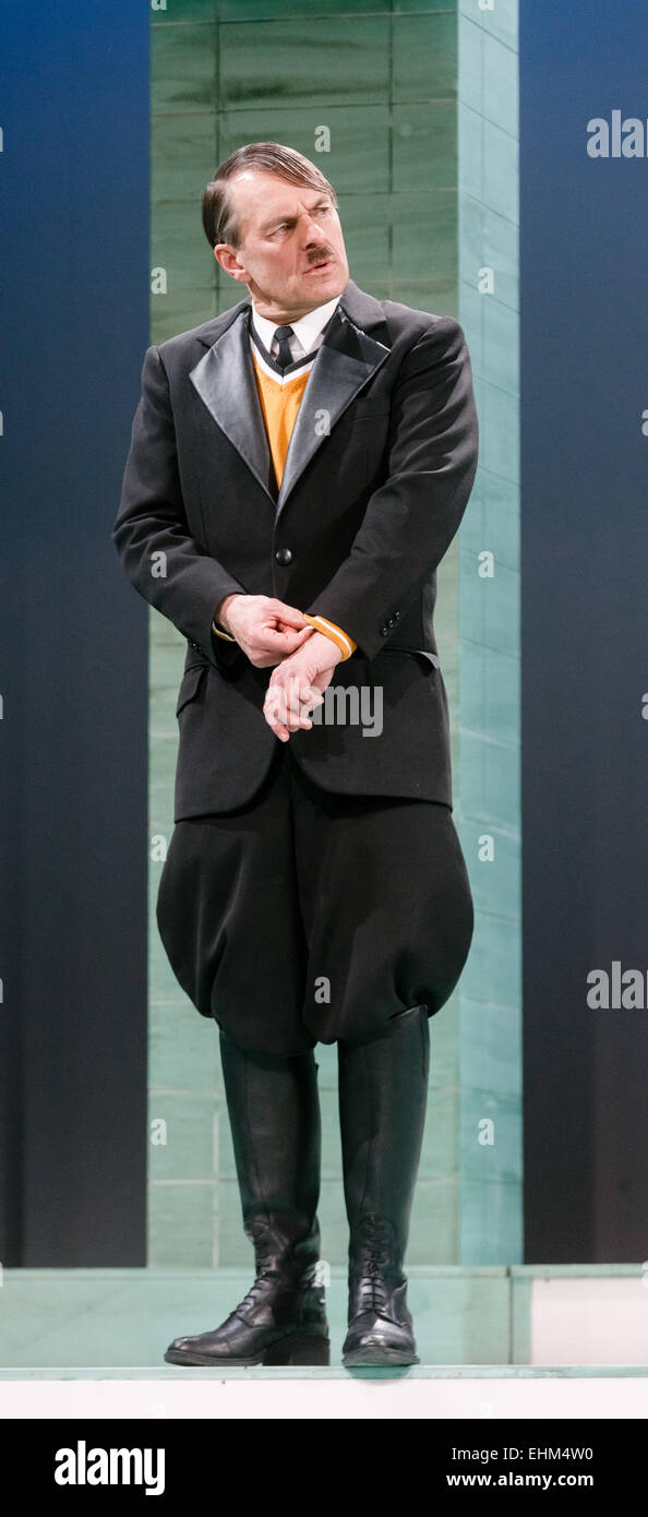 Hamburg, Germany. 12th Mar, 2015. Actor Kristian Bader (Adolf Hitler ...