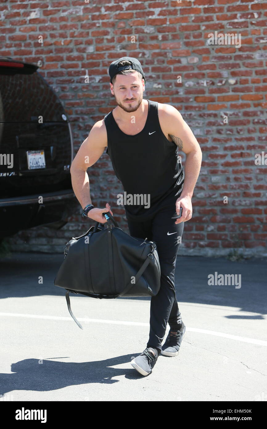 Celebrities and their dance partners seen at a dance studio for ...