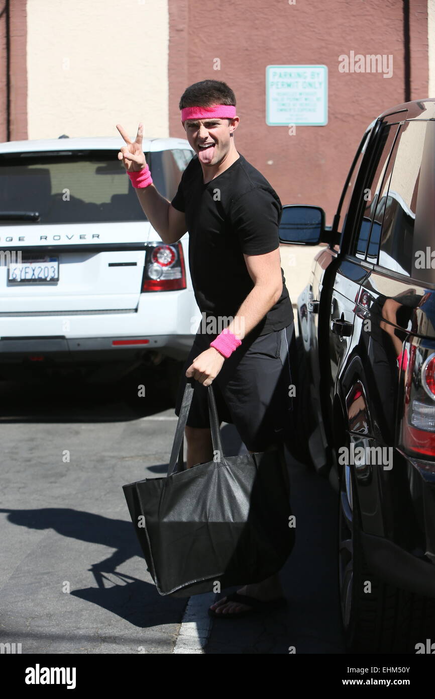 Celebrities and their dance partners seen at a dance studio for ...