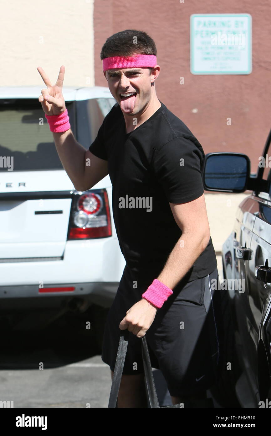 Celebrities and their dance partners seen at a dance studio for ...