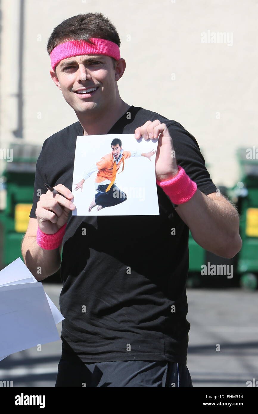 Celebrities and their dance partners seen at a dance studio for ...