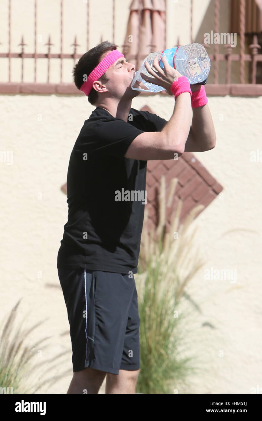 Celebrities and their dance partners seen at a dance studio for ...