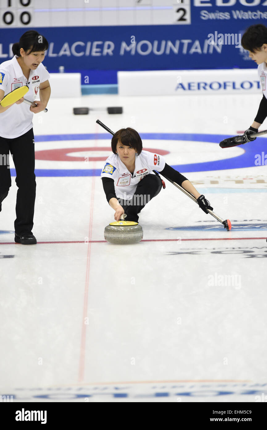Sapporo, Hokkaido, Japan. 15th Mar, 2015. (L-R) Anna Omiya, Sayaka ...