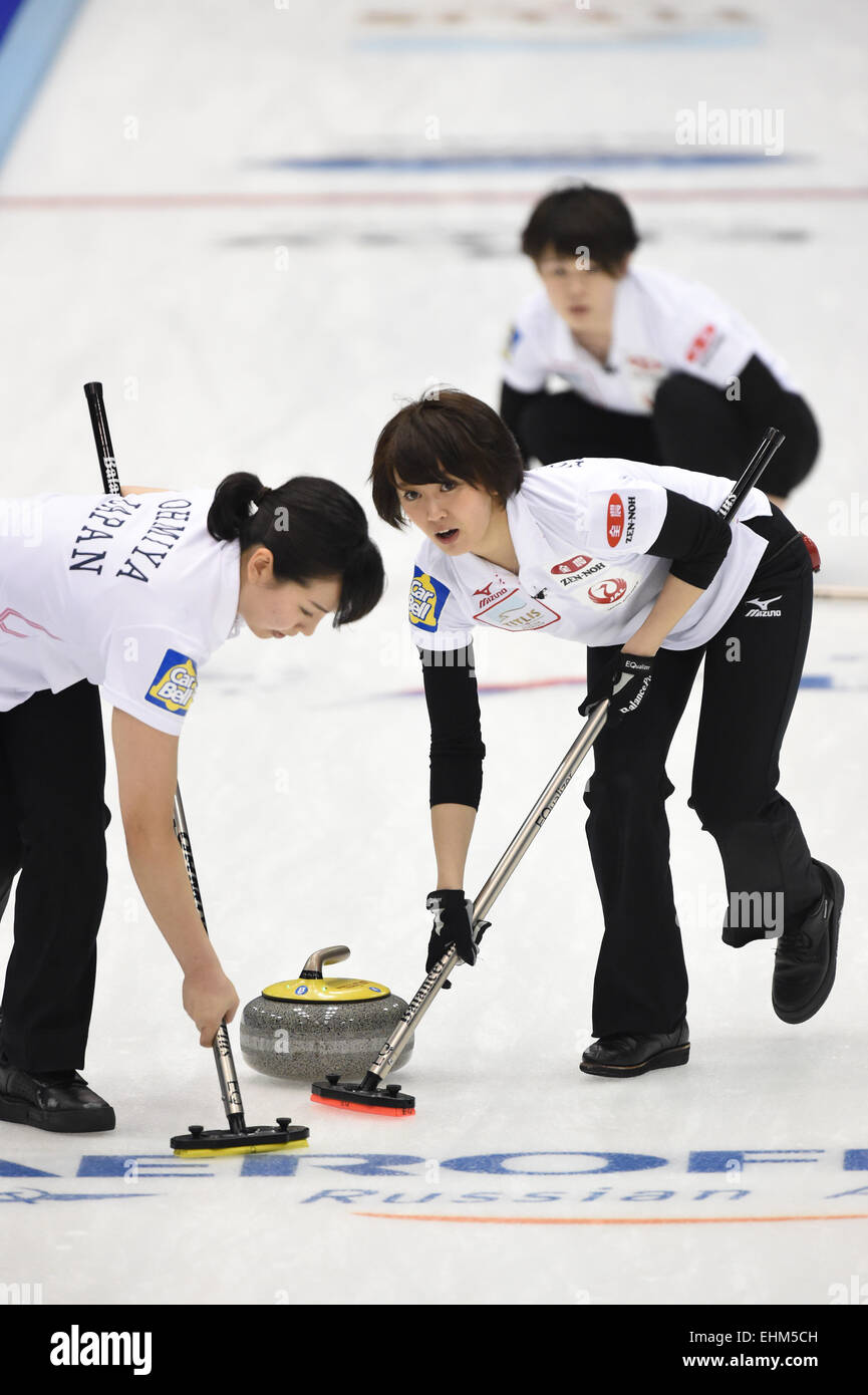Sapporo, Hokkaido, Japan. 15th Mar, 2015. (L-R) Anna Omiya, Sayaka ...
