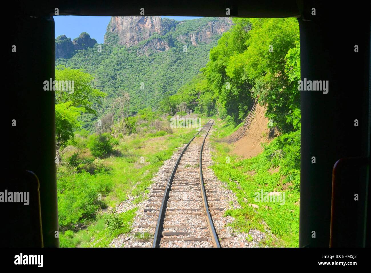 El Chepe train in the Copper Canyon, Mexico Stock Photo - Alamy