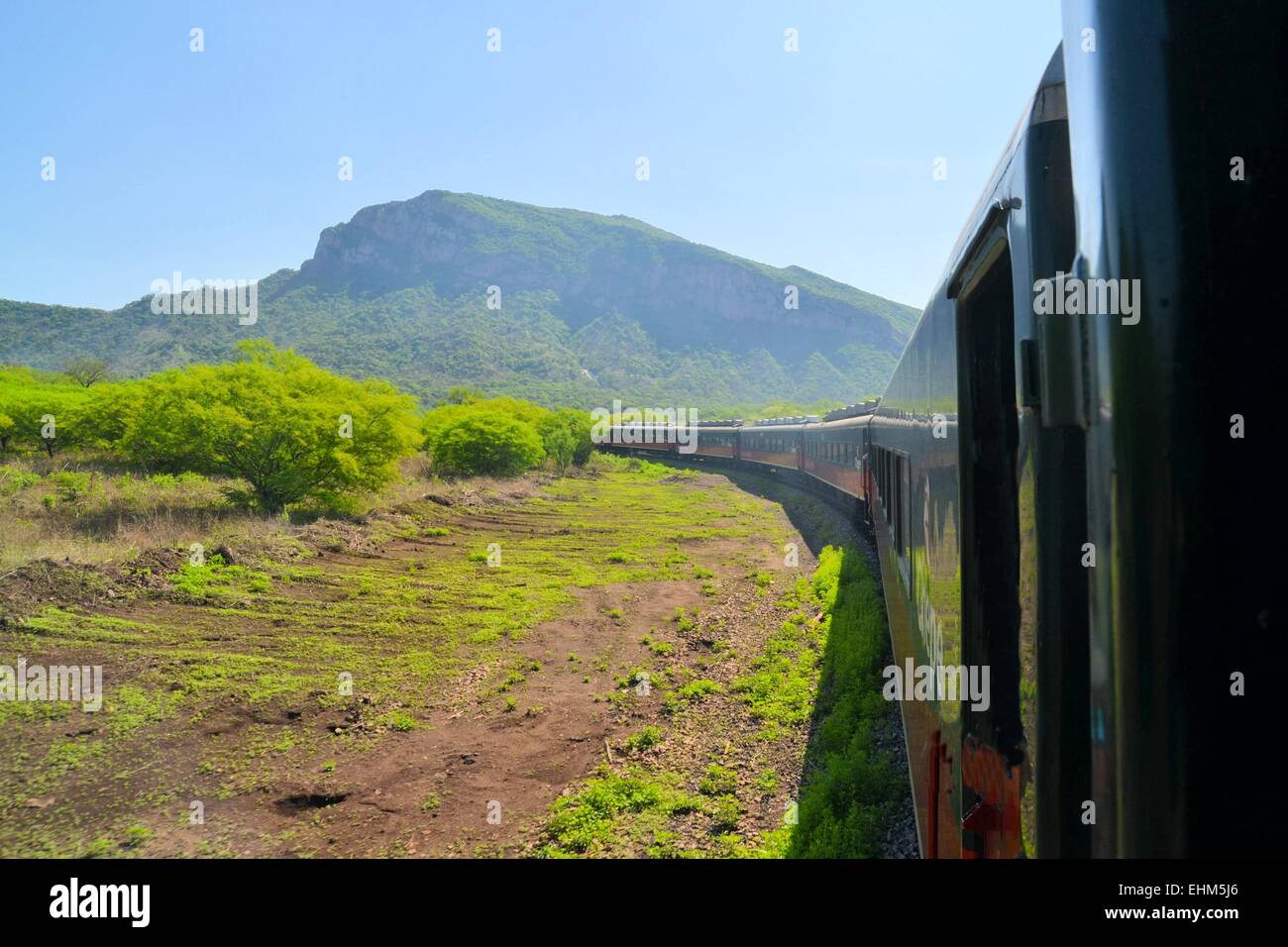 El Chepe train in the Copper Canyon, Mexico Stock Photo - Alamy