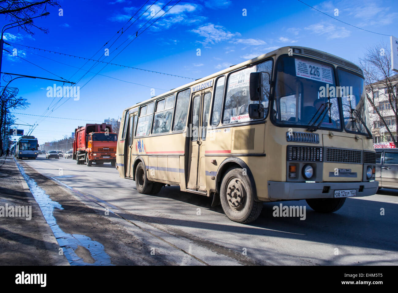 Old russian bus hi-res stock photography and images - Alamy