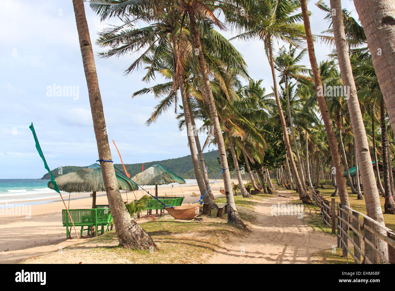 Beach of Nacpan, Palawan, Philippines Stock Photo - Alamy