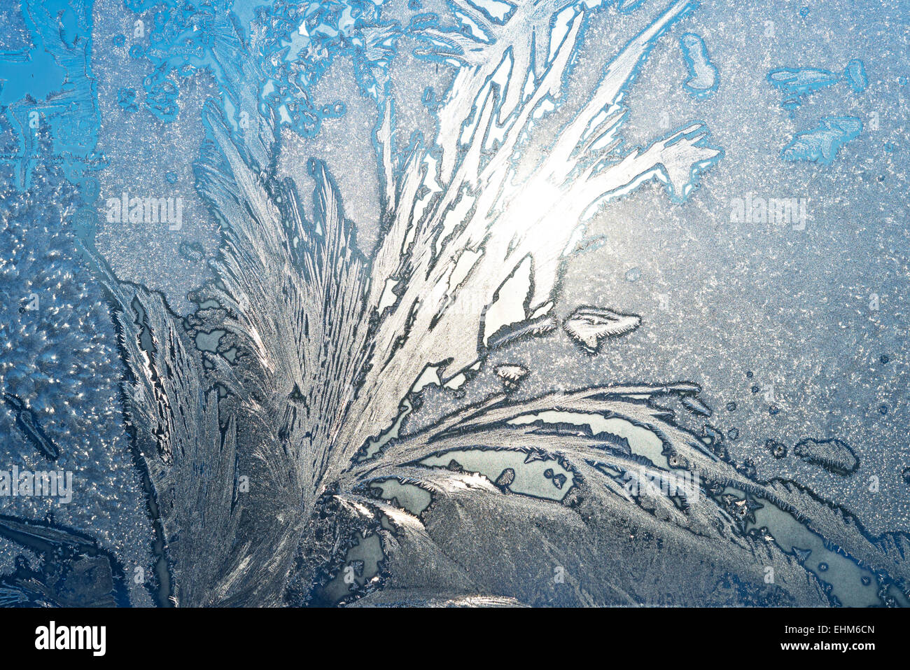 ice pattern and morning sunlight Stock Photo - Alamy