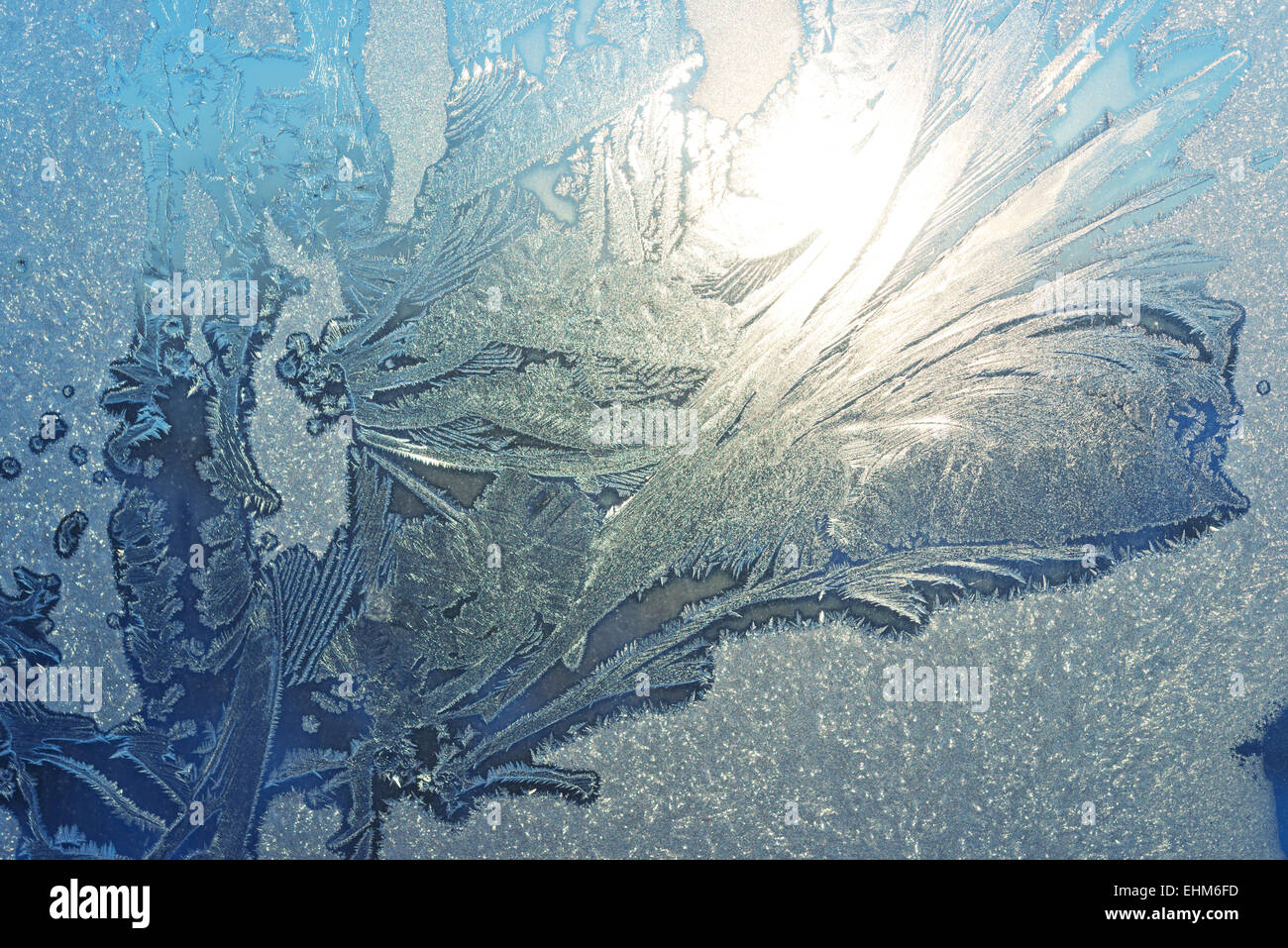 ice pattern and morning sunlight Stock Photo - Alamy