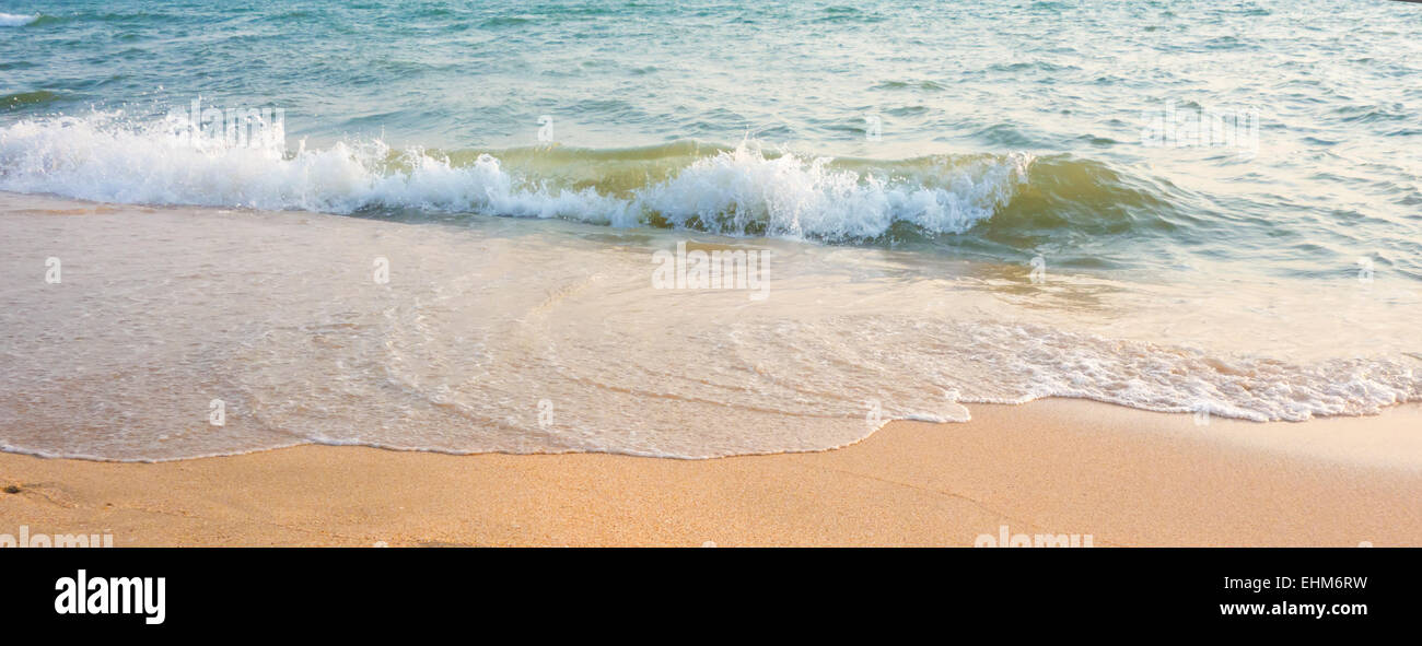 sea wave on beach sand Stock Photo - Alamy