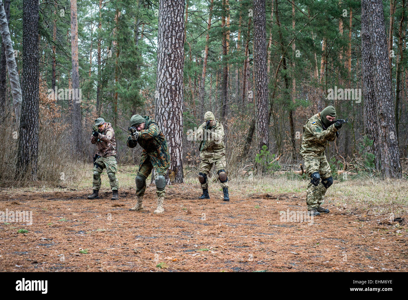 Kiev, Ukraine. 15th Mar, 2015. Volunteers and reserve soldiers are ...