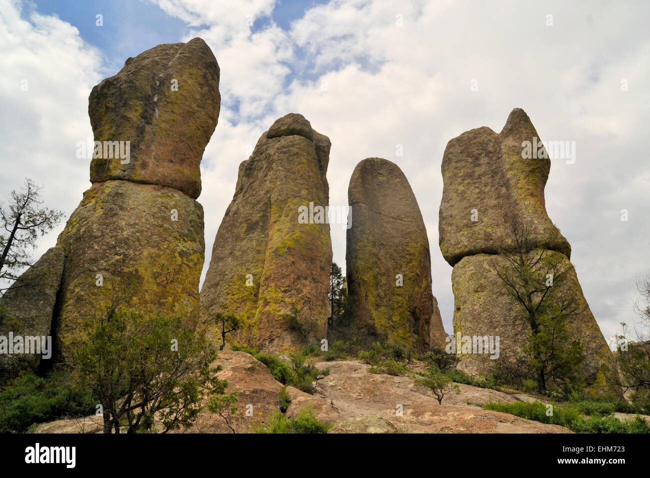 Chimney rock monoliths in Valley of the Monks, Creel, Mexico Stock ...