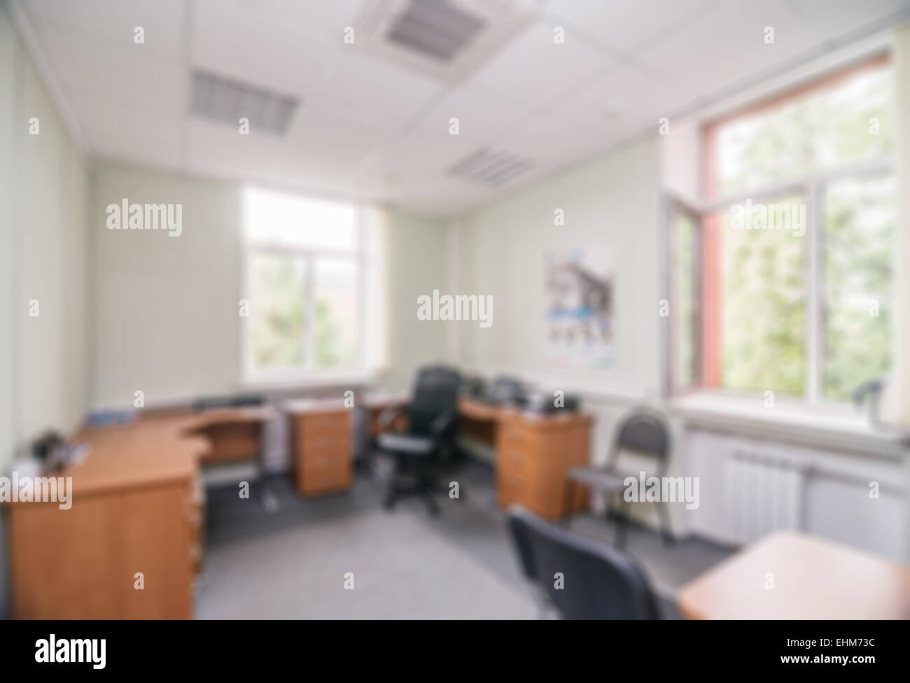 Common generic office building interior blur background Stock Photo - Alamy