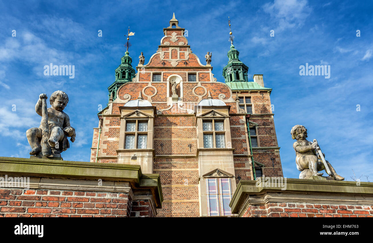 Rosenborg Palace in the Rosenborg gardens in Copenhagen, Denmark Stock ...