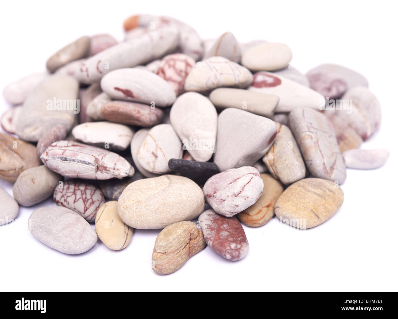 sea stones isolated on white background Stock Photo - Alamy