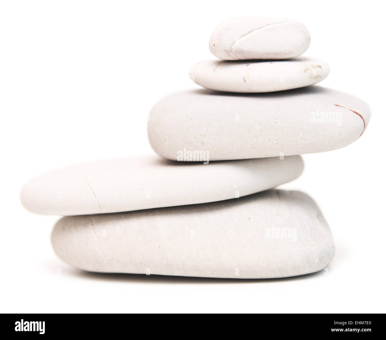 white balancing stones isolated on white background Stock Photo - Alamy