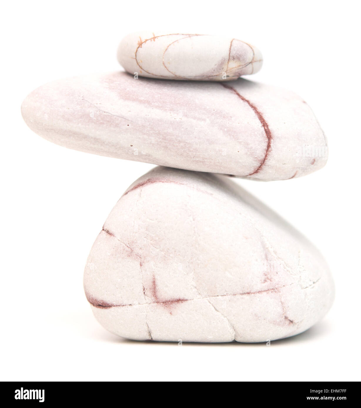 sea smooth stones isolated on white background Stock Photo - Alamy