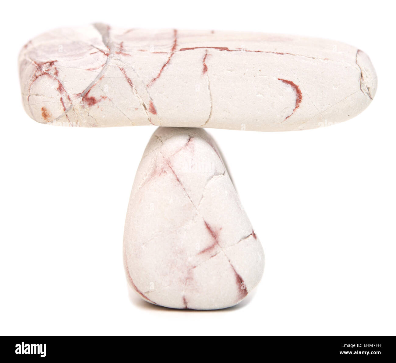 sea smooth stones isolated on white background Stock Photo - Alamy