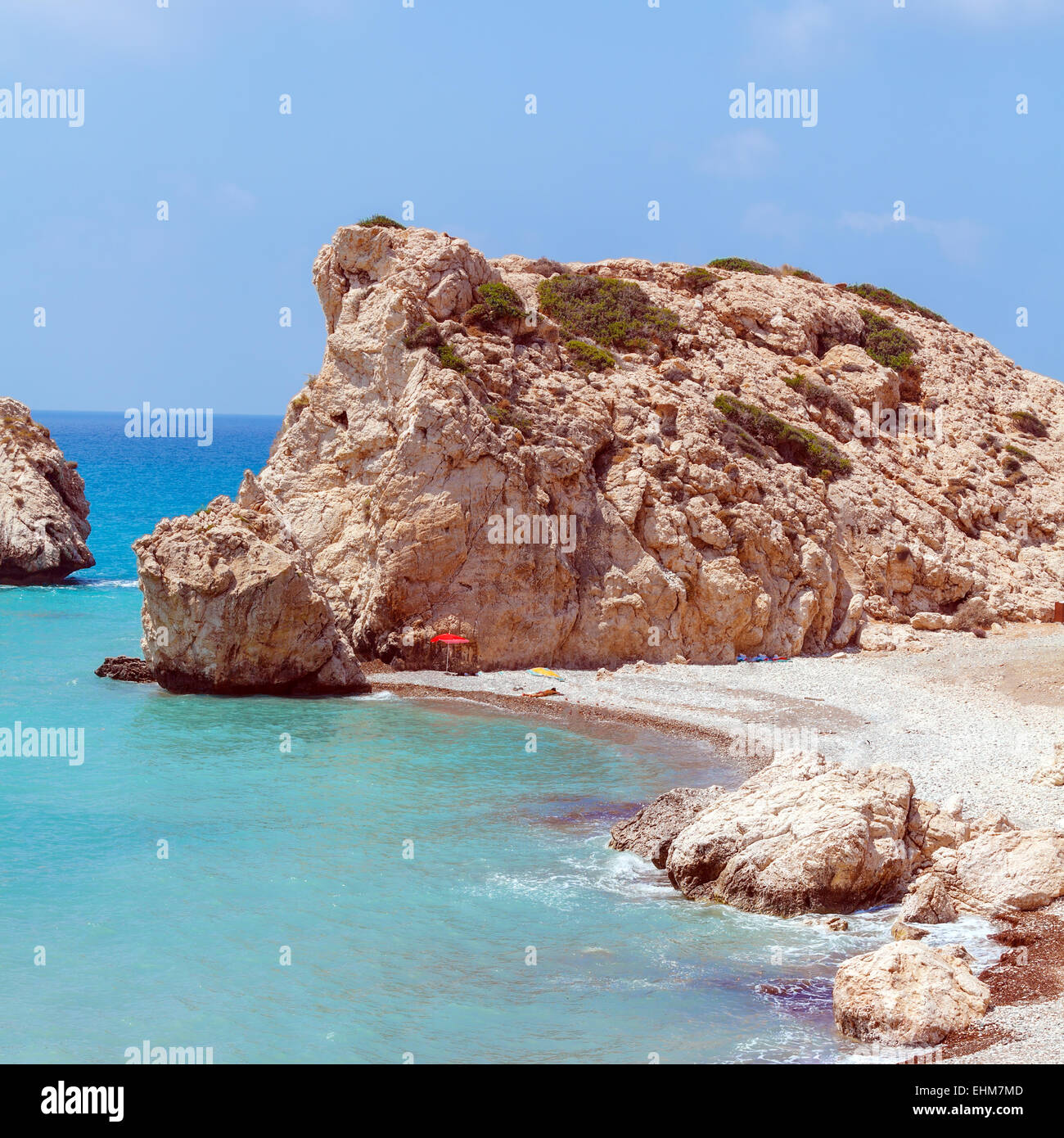 Rocks of Aphrodite, bithplace of goddess of love, Paphos, Cyprus, also ...