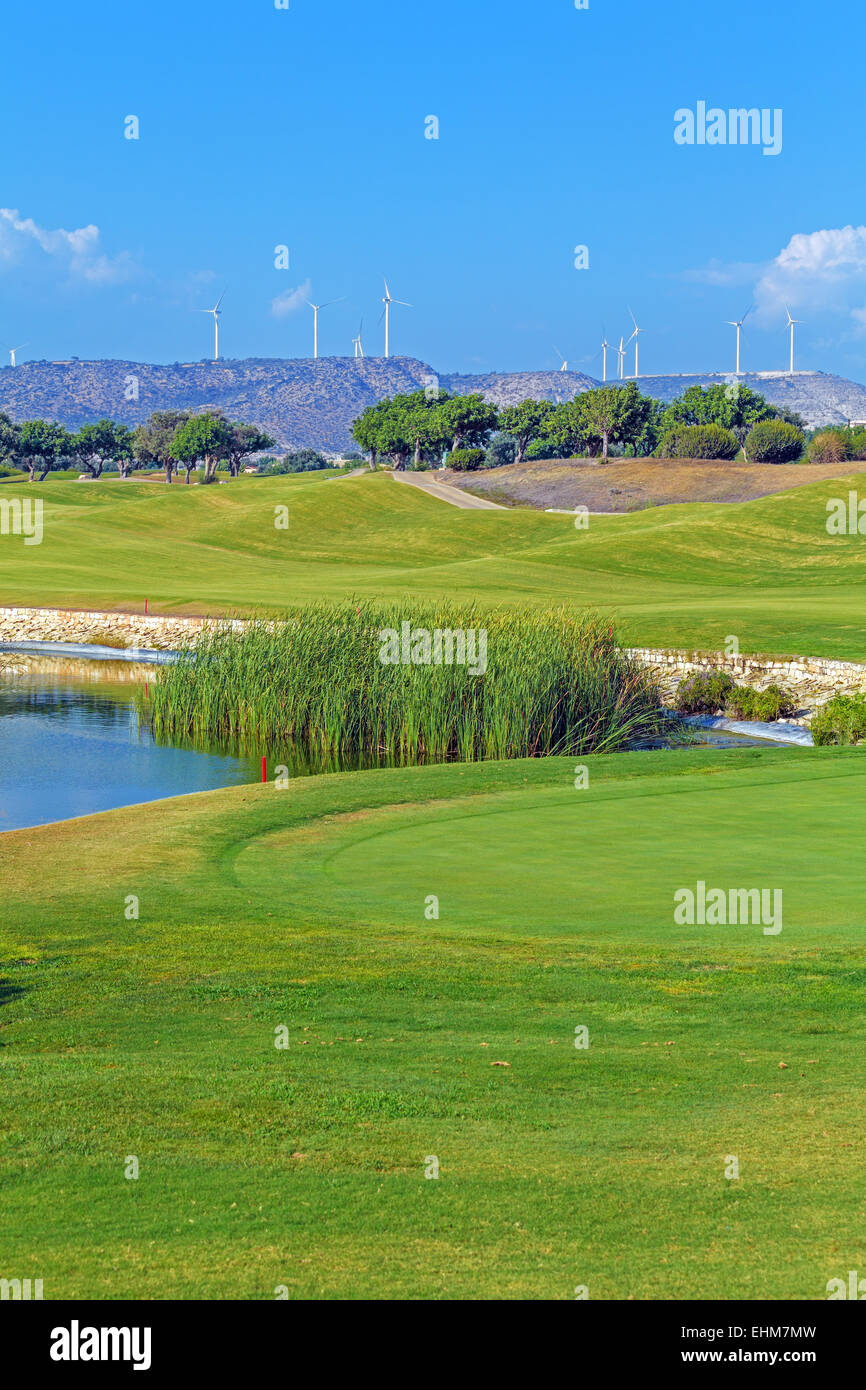 Golf course with Pond, Paphos, Cyprus Stock Photo - Alamy