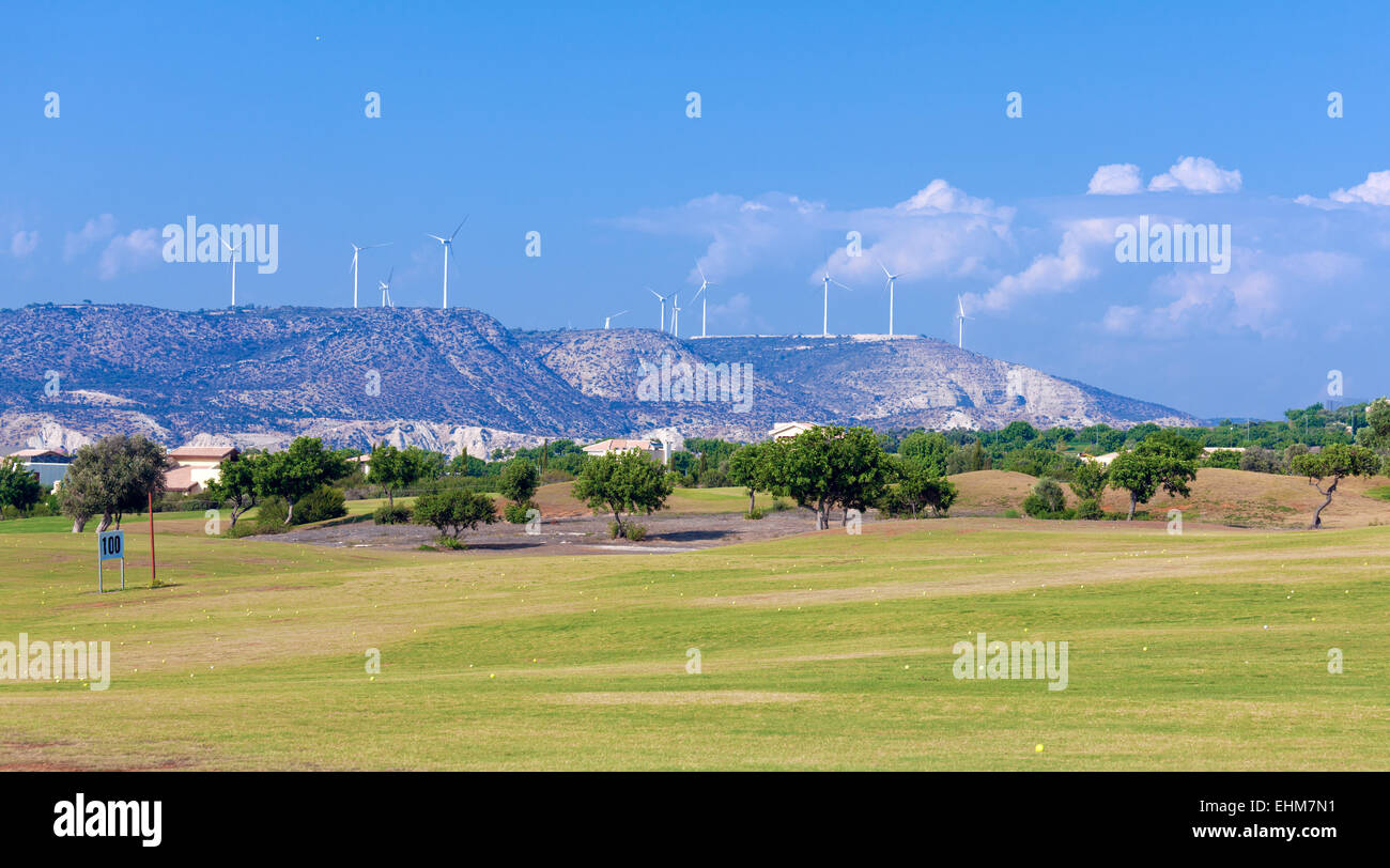 Training golf field for range shots, Cyprus Stock Photo - Alamy