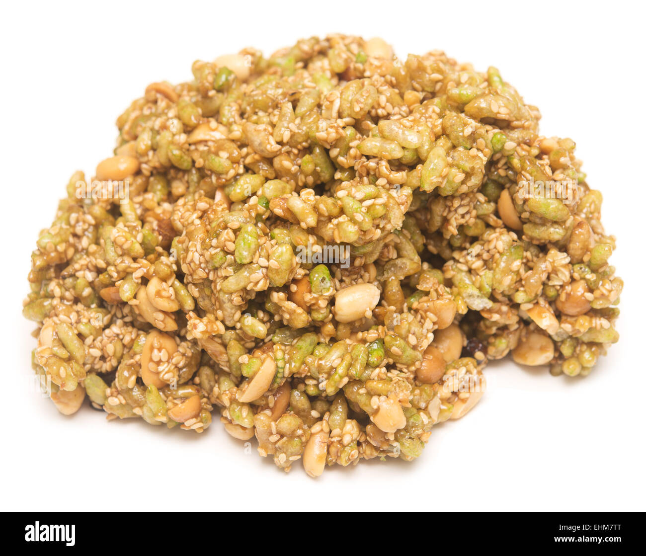 big piece of brittle isolated on white background Stock Photo - Alamy