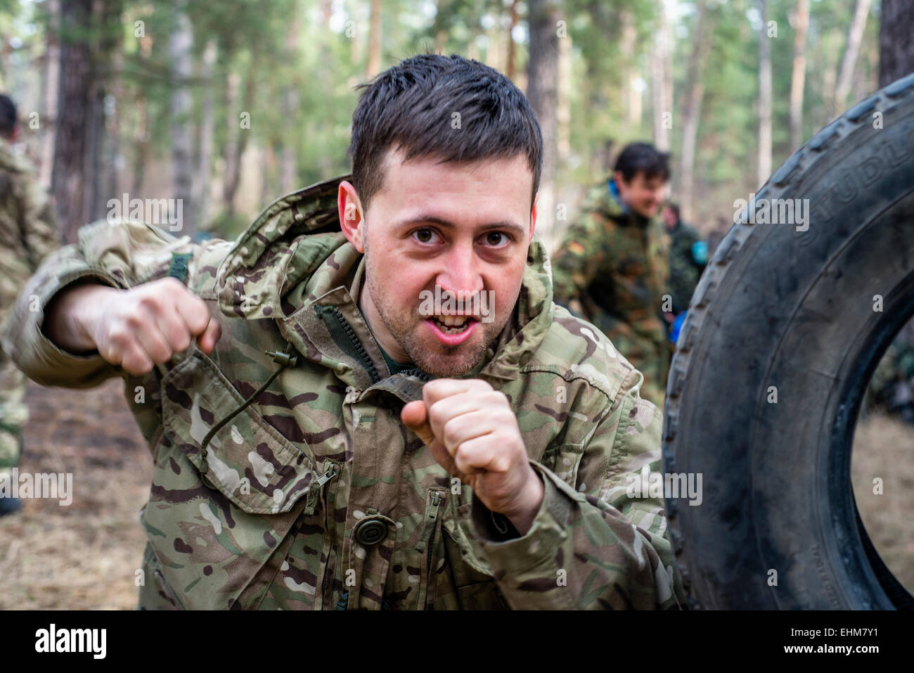 Kiev, Ukraine. 15th Mar, 2015. Volunteers and reserve soldiers are ...