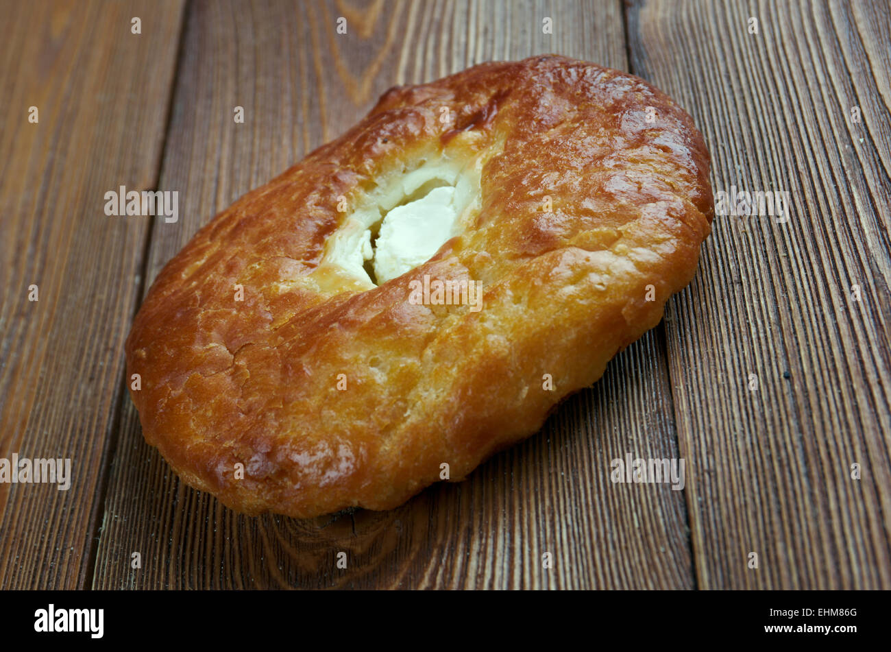 shangii- patties with cottage cheese Russian pastry.on a wood ...