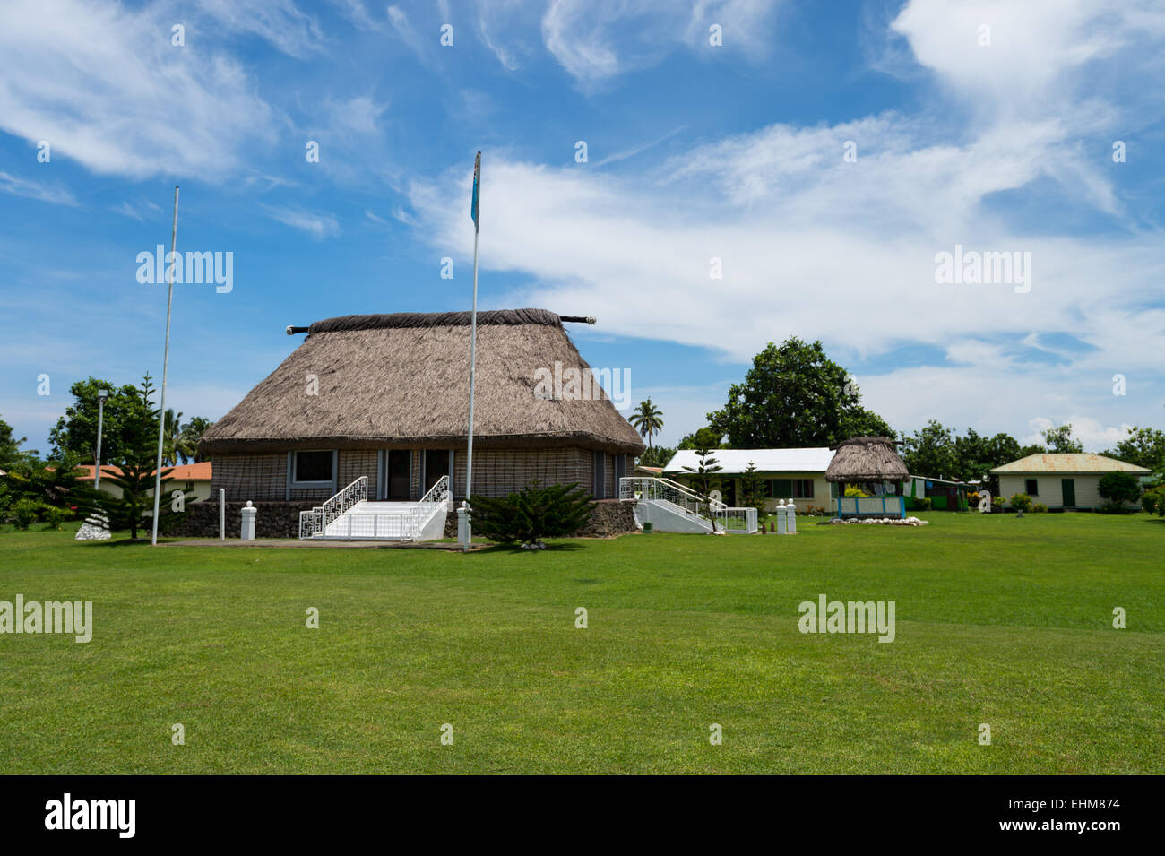 A chiefs house in a a village located in Fiji Stock Photo - Alamy