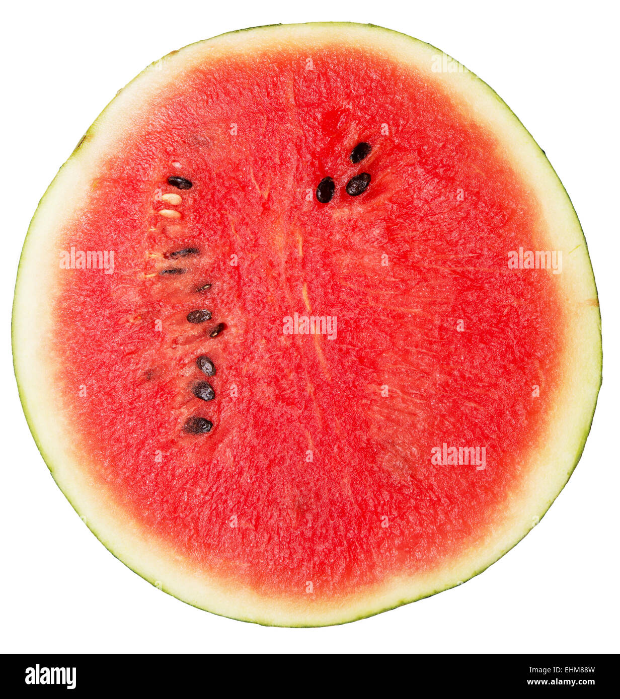 half of ripe watermelon isolated on white background Stock Photo - Alamy