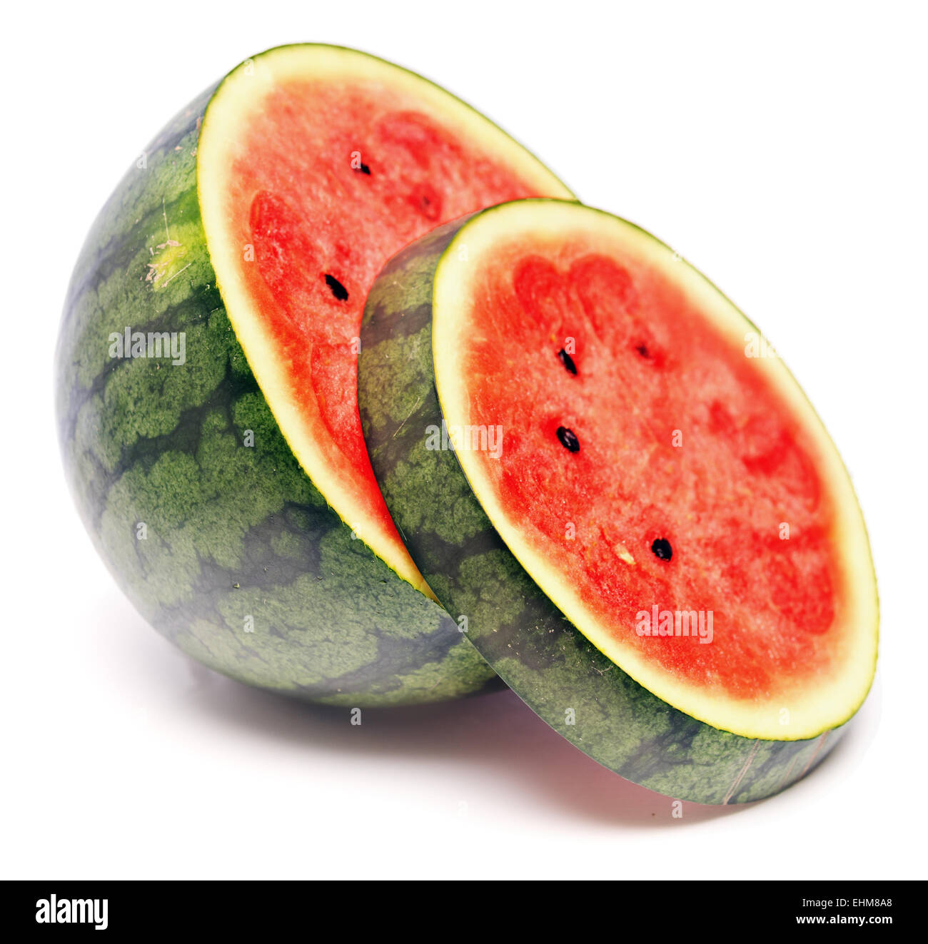 ripe watermelon isolated on white background Stock Photo - Alamy