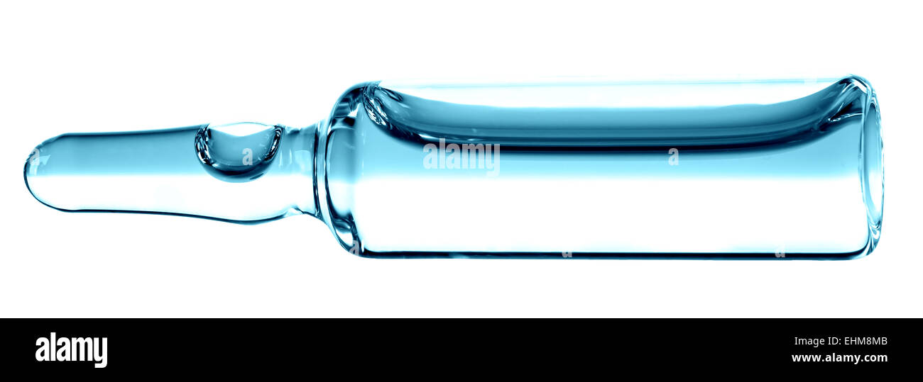 Glass medicine ampule with liquid on a white background Stock Photo - Alamy