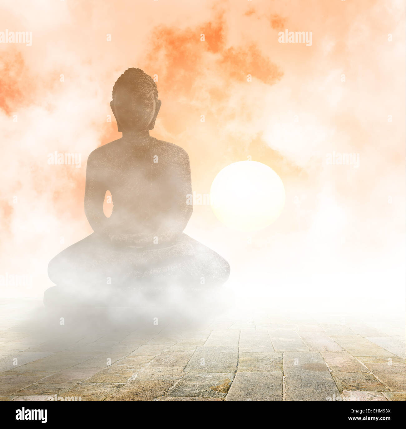 Buddha statue under sunset hi-res stock photography and images - Alamy