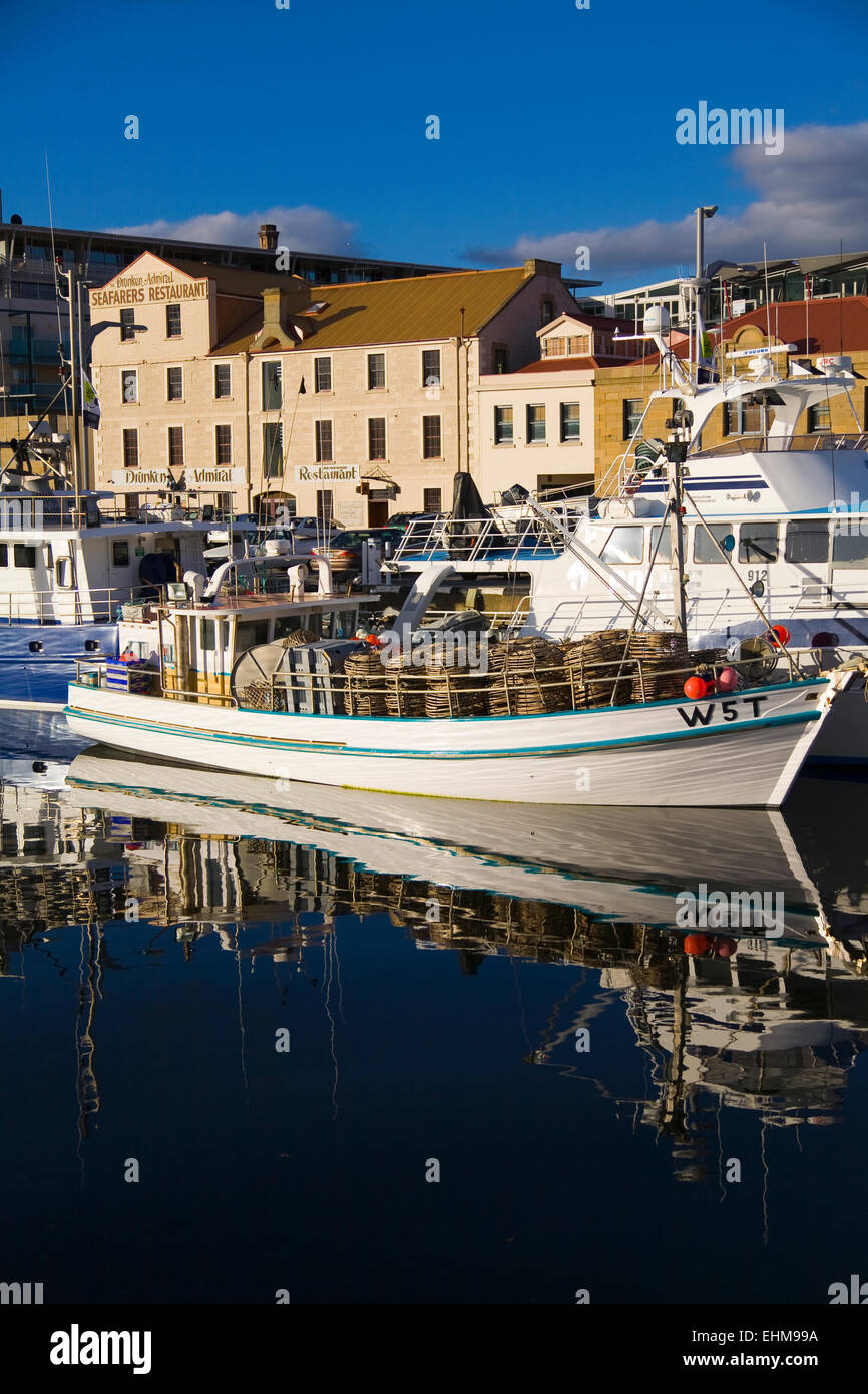 Boats in Hobart harbour, Hobart, Tasmania, Australia Stock Photo - Alamy