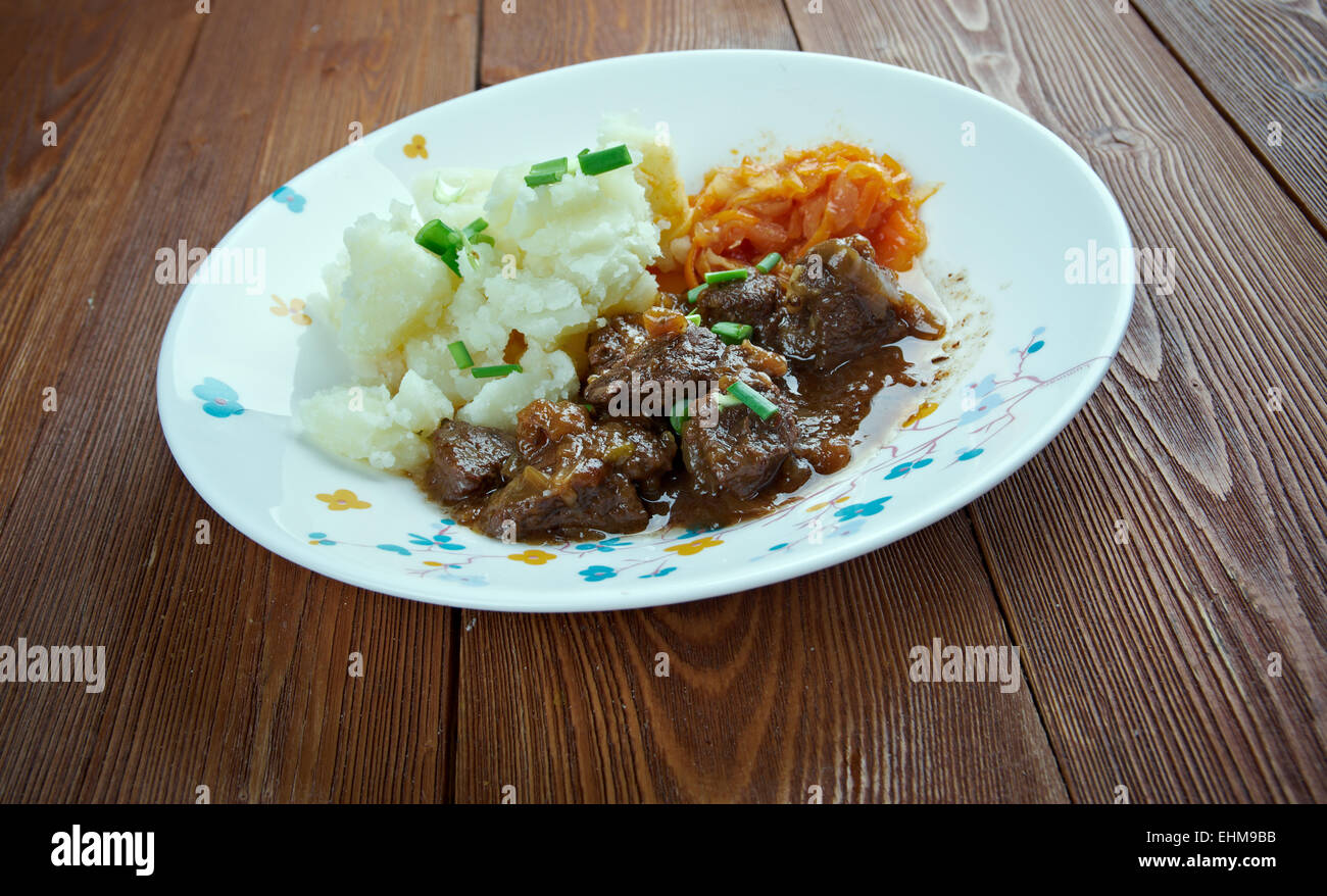 Traditional Finnish meal - Reindeer stew with potatoes Stock Photo - Alamy