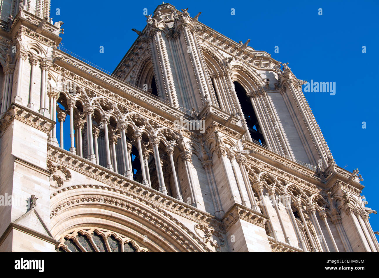 West facade, Cathedral Notre Dame de Paris (1160-1345), Paris, France ...