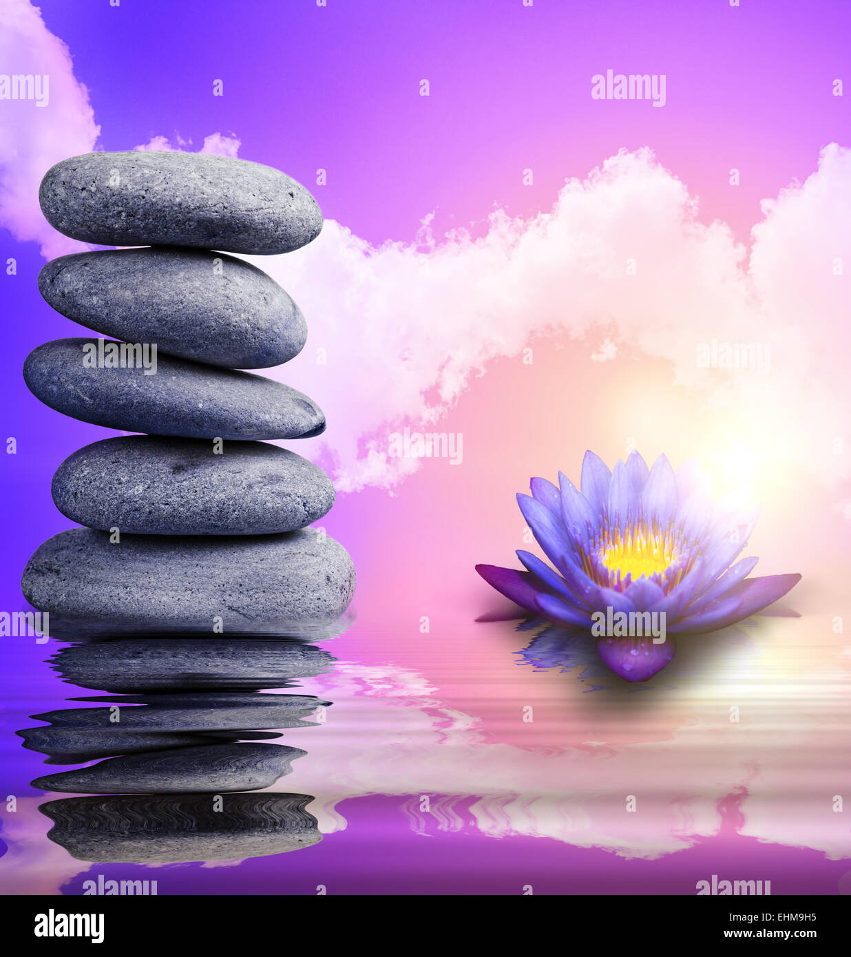 Stack of pebbles balancing isolated on art background Stock Photo - Alamy