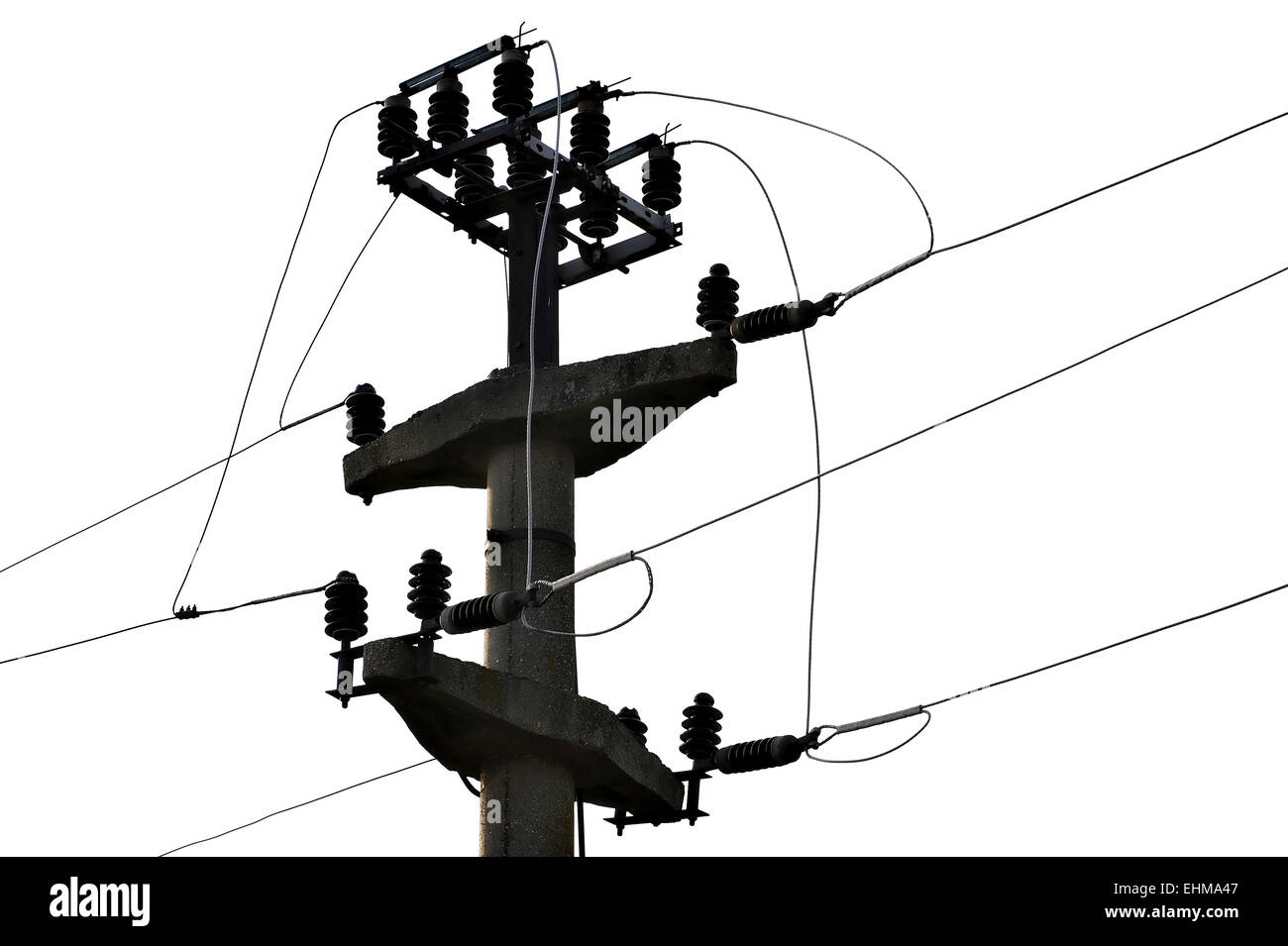High tension pole Cut Out Stock Images & Pictures - Alamy