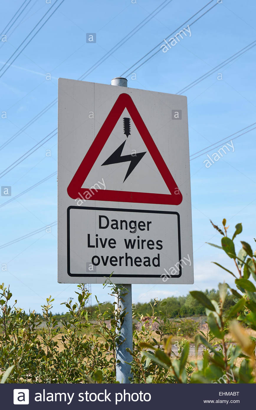 Danger Overhead Live Wires High Resolution Stock Photography and Images ...
