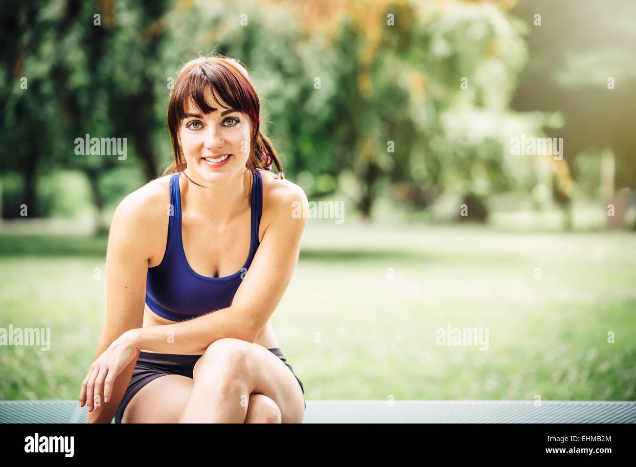 Runner sitting hi-res stock photography and images - Alamy