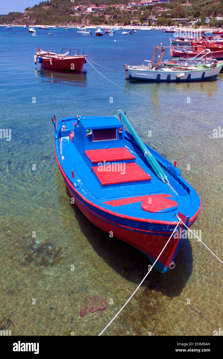 Boats near Ouranopolis, Athos Peninsula, Mount Athos, Chalkidiki ...