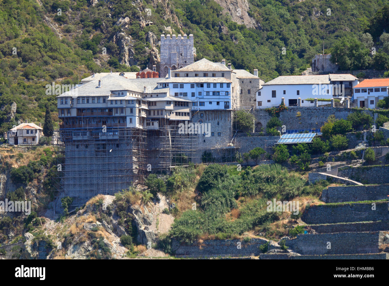 Dionissiou monastery, Athos Peninsula, Mount Athos, Chalkidiki, Greece ...