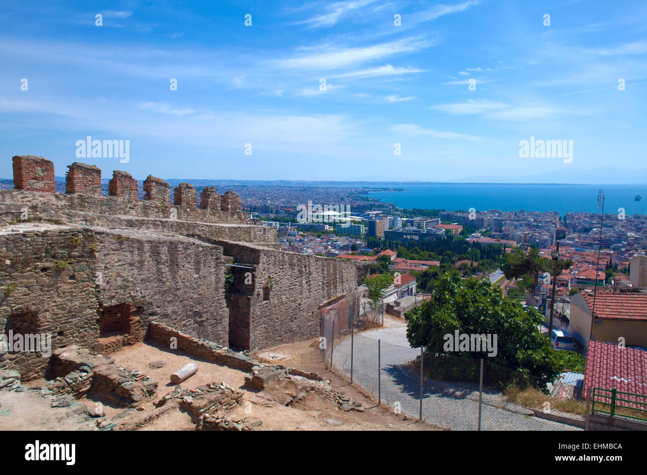 City view from Trigonion tower of upper town, Thessaloniki, Macedonia, Greece Stock Photo - Alamy