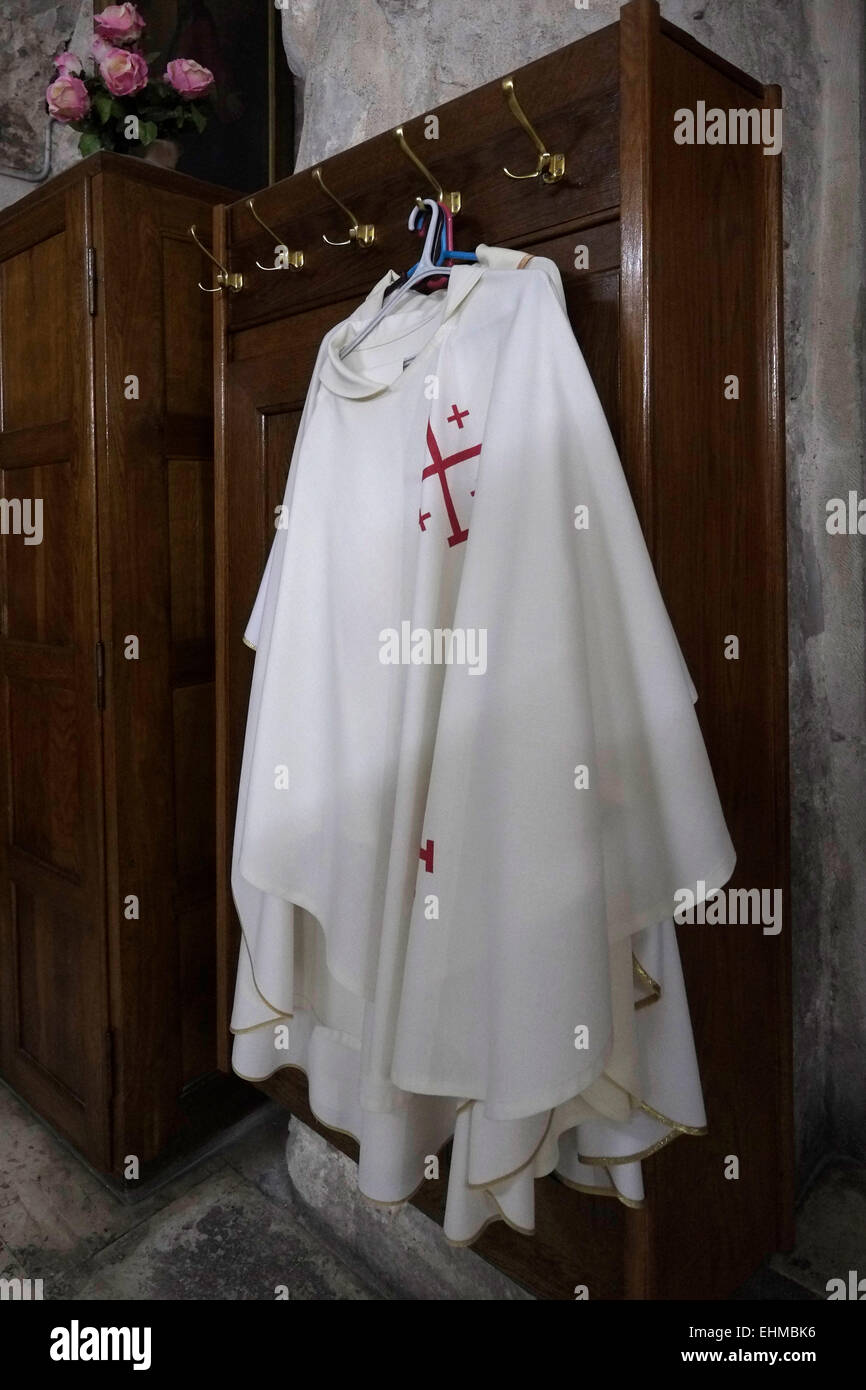 Mantles for priest hanged at the Franciscan church inside the Church of ...