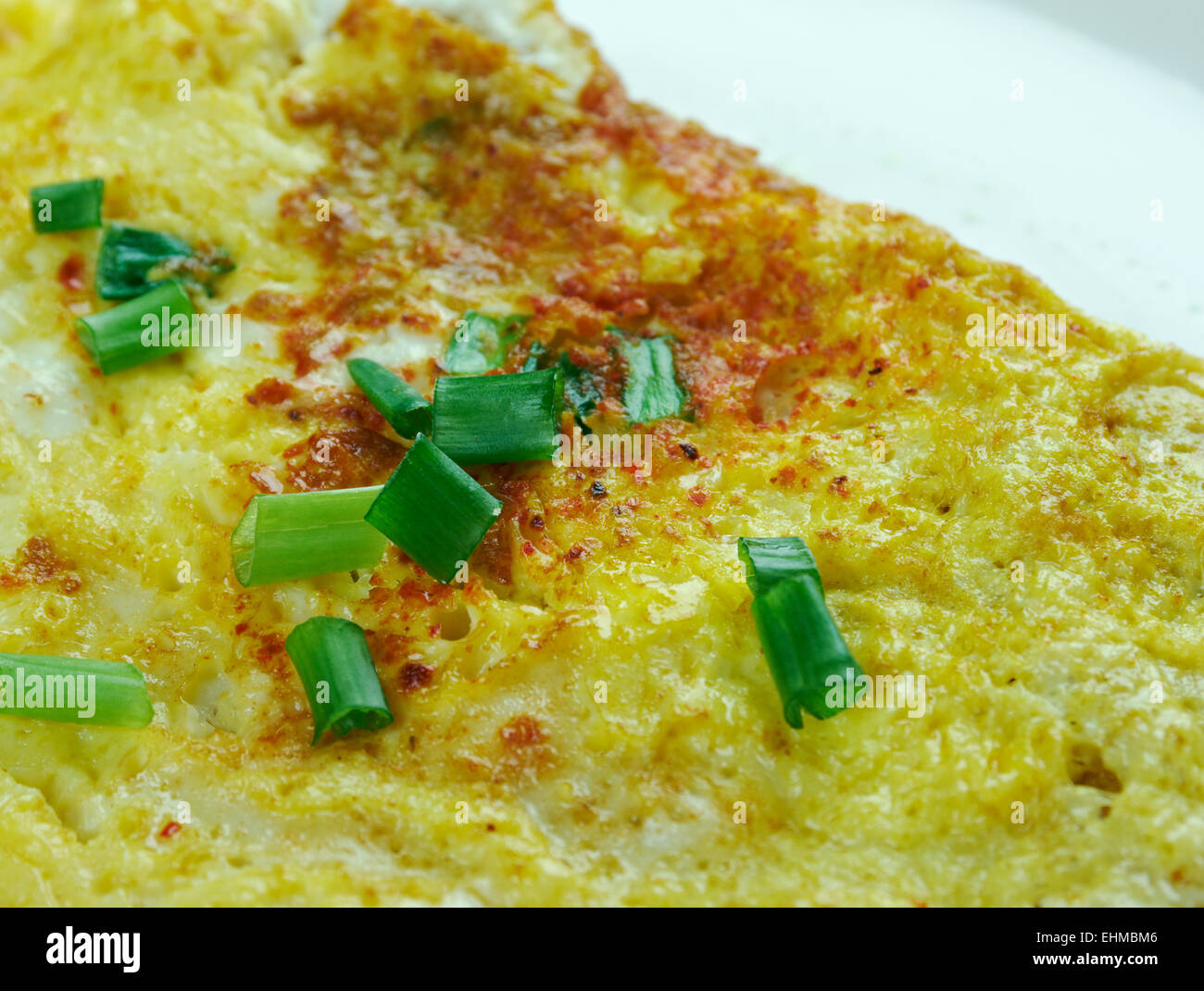 Masala Omelette Indian Style .famous street food of Mumbai Stock Photo ...