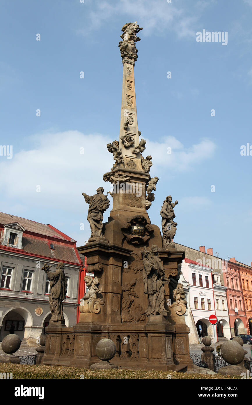Baroque plague column designed by sculptor Matthias Bernhard Braun in ...