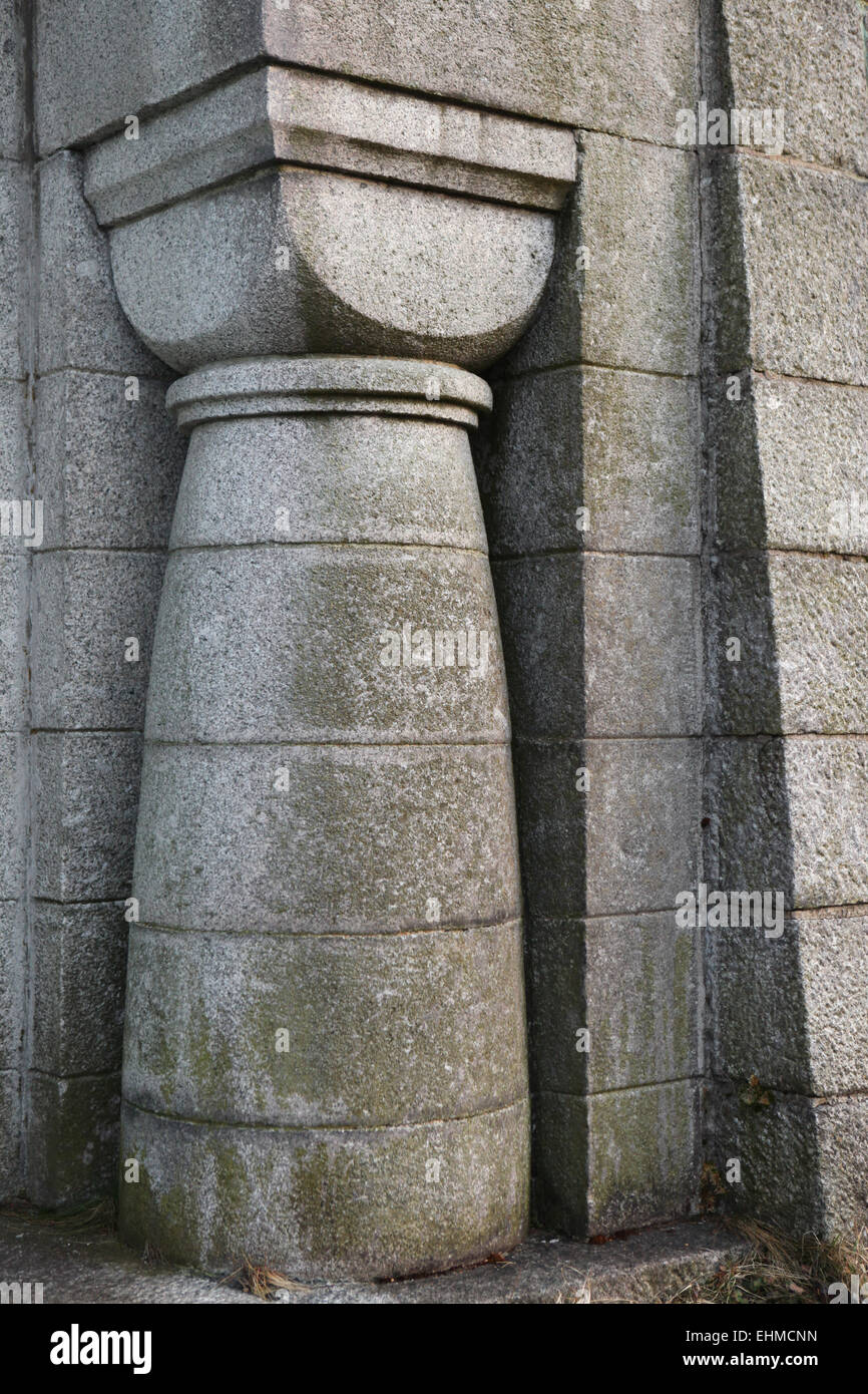 Romanesque column on the Mausoleum of Serbian and Russian POWs near the ...