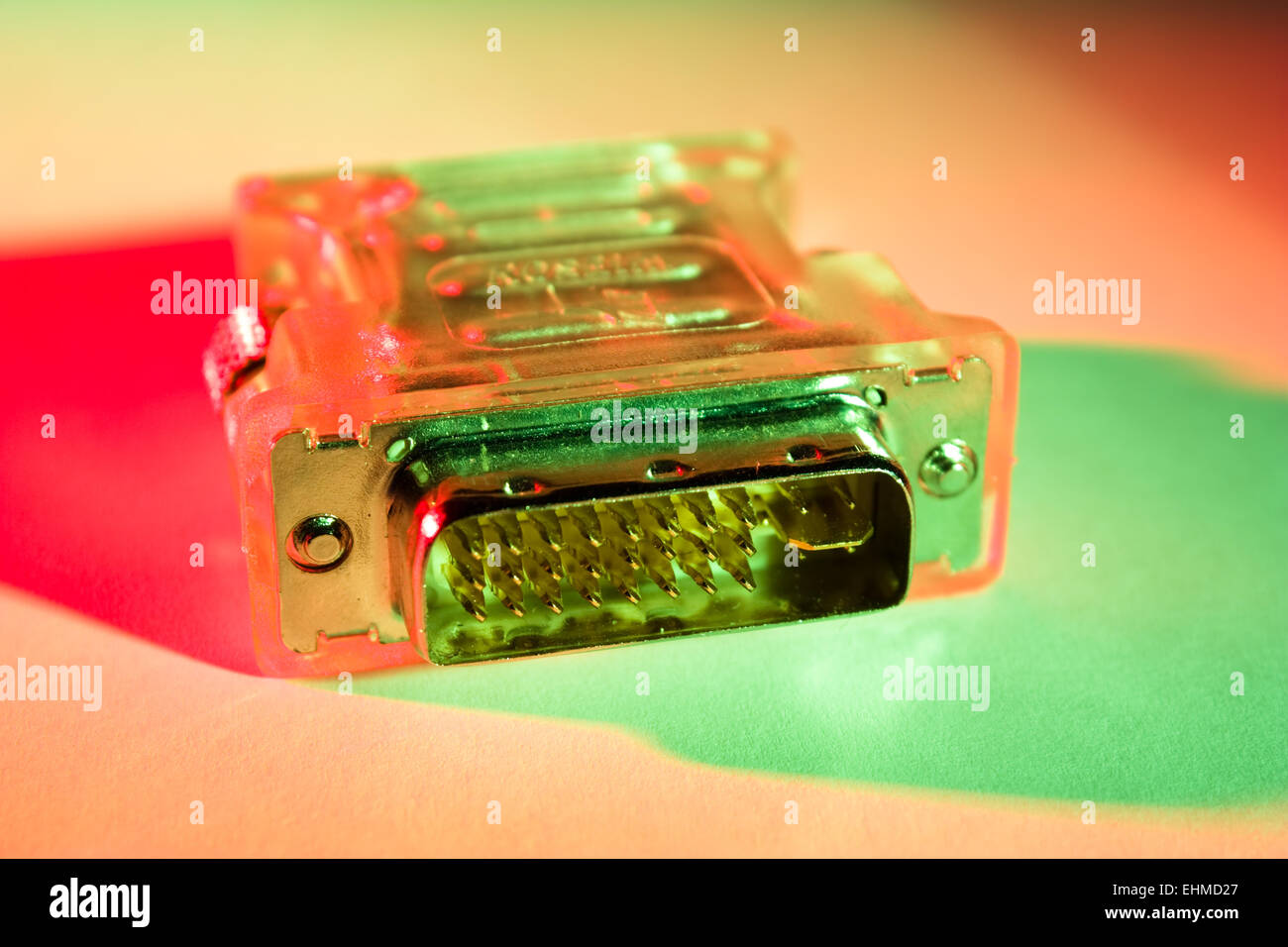 computer plug in multicolored lights Stock Photo - Alamy